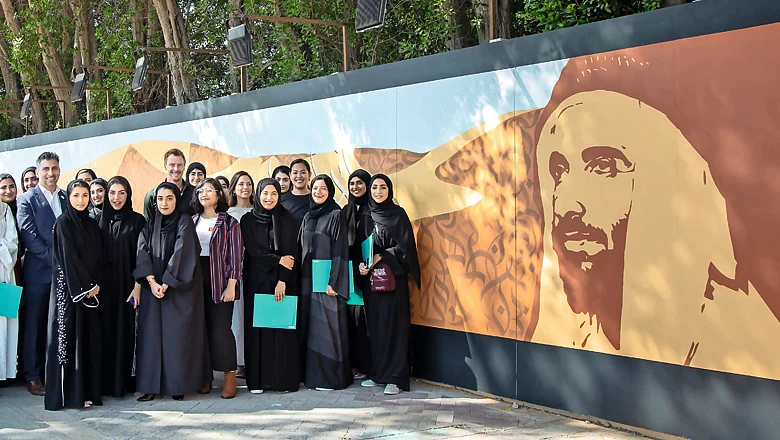 140-m mural pays tribute to Sheikh Zayed at varsity