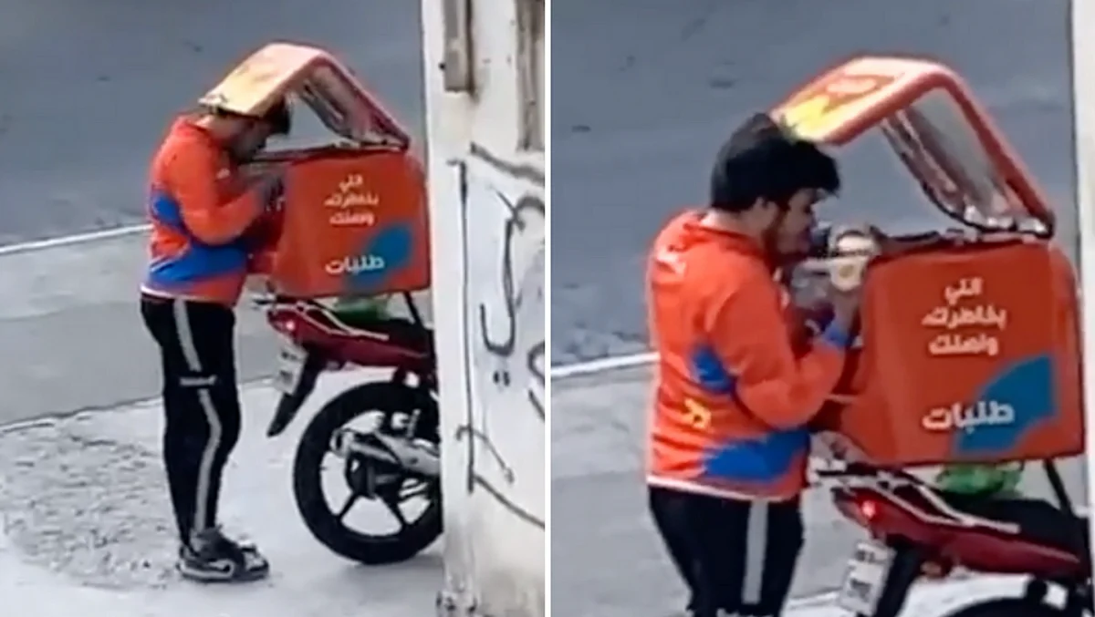 Viral video: Talabat rider seen eating food from delivery box; company ...