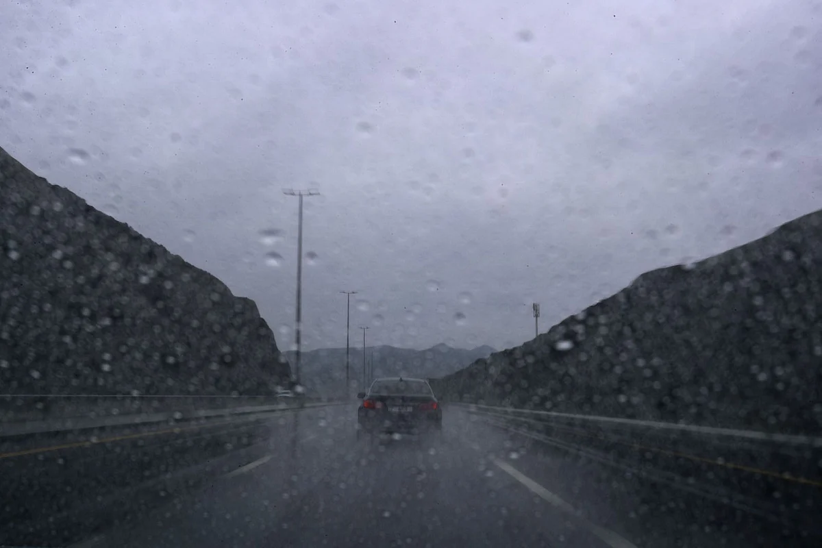 UAE weather: Rains hit parts of country as alert issued for rough seas ...