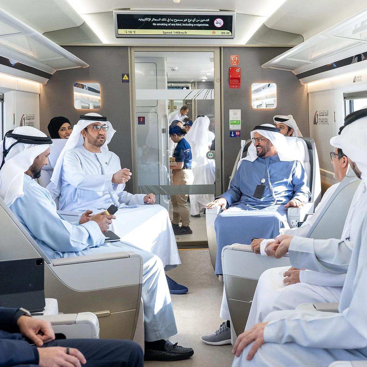 Watch: Etihad Rail marks UAE's first passenger train journey between ...