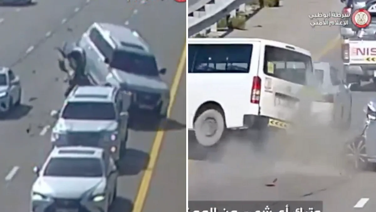 Watch: 4WD flips, minivan crashes; UAE police warn against distracted ...