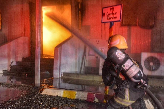 Saudi firefighters bring fire next to Jeddah train station under ...