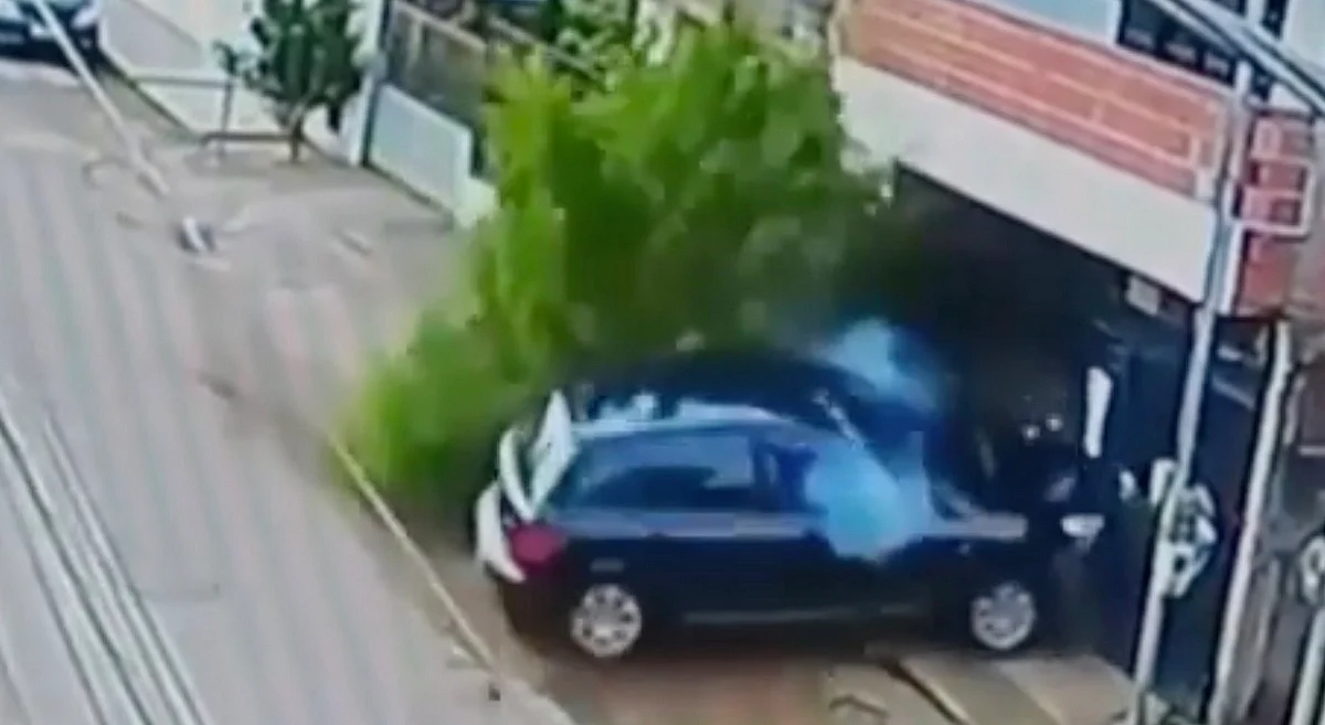 Video: Girl steals parents' car, runs over man on bicycle seconds later