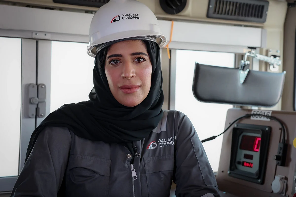 Watch: UAE's first female train captain drives the Etihad Rail ...