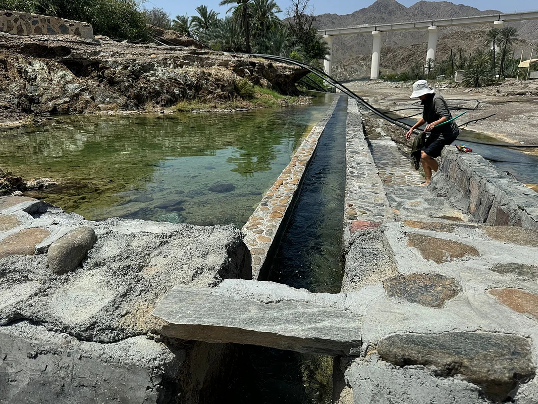 UAE: Ancient irrigation system waters 8 farms after restoration ...