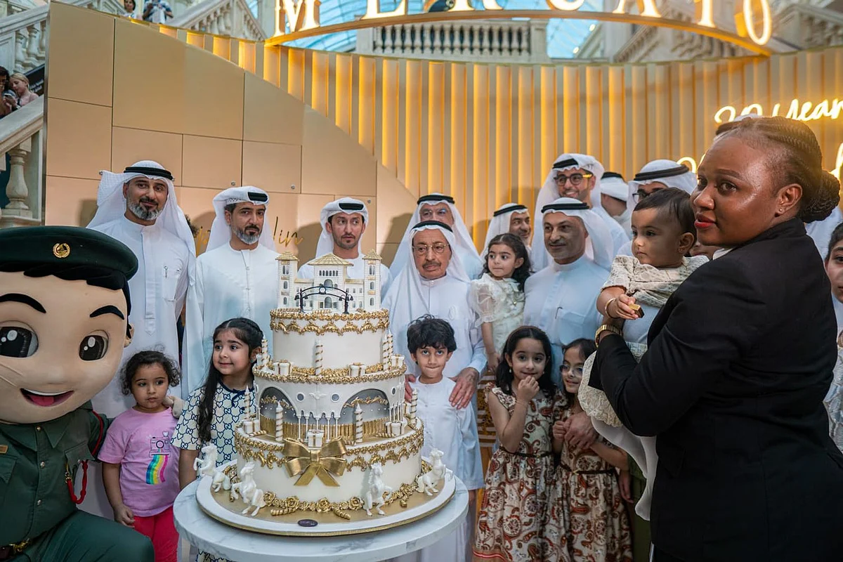 Shoppers attend the Mercato shopping mall’s 20th anniversary | Khaleej ...