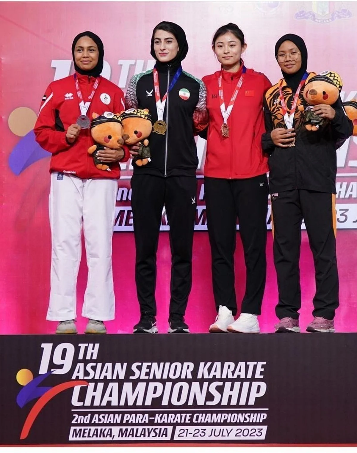 Sarah Al Ameri flies the UAE flag with silver medal at Asian Karate ...