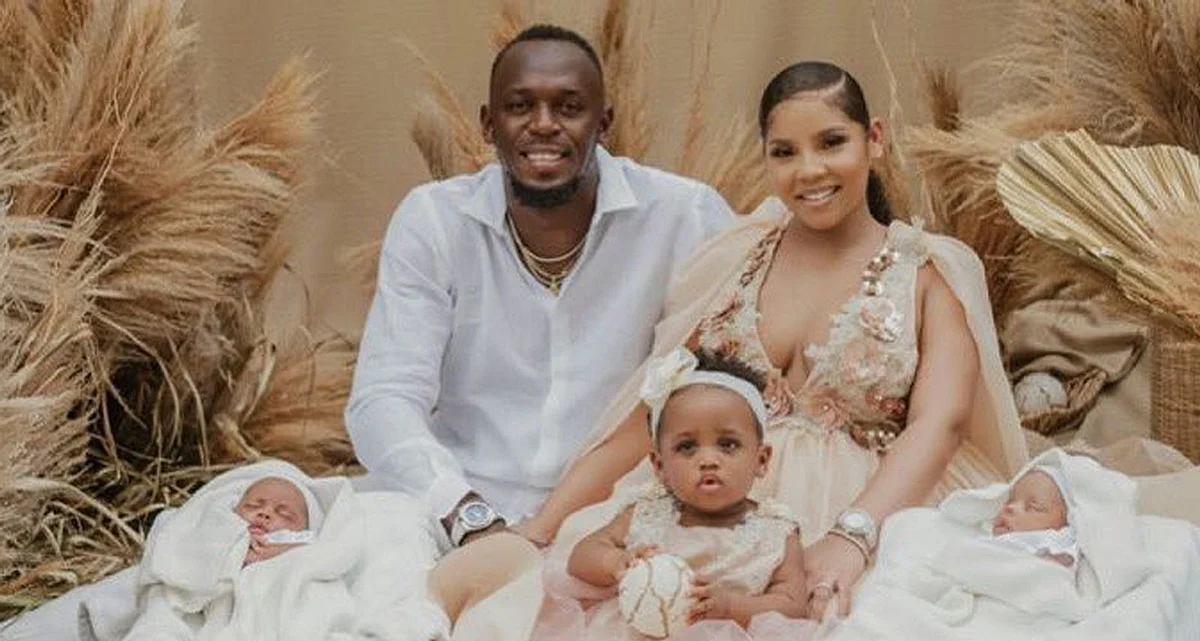 Legendary sprinter Usain Bolt has twin boys - Thunder and Saint Leo