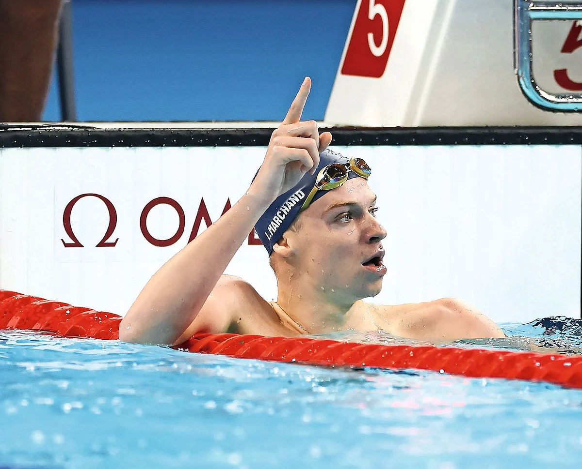 Omega ambassador Léon Marchand sets two more Olympic records | Khaleej ...