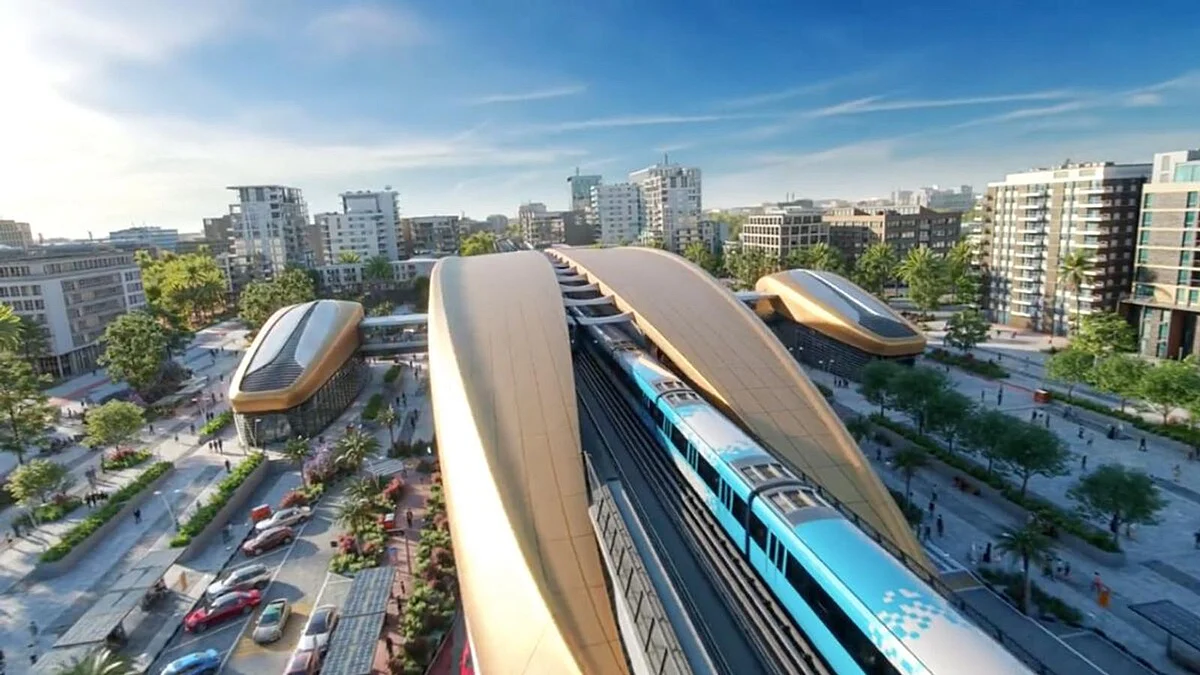Dubai Metro Blue Line designed to fit nearly 1,000 passengers in each ...