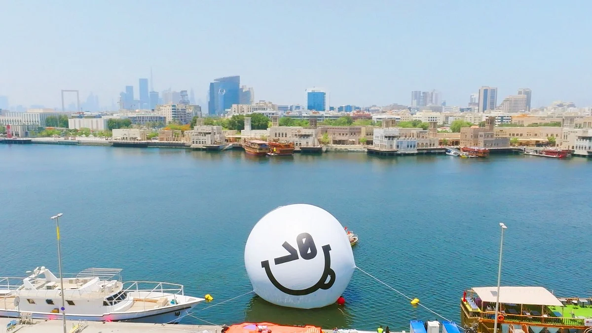 Watch: 50-foot inflatable emoji floats in Dubai Creek; here's what it ...