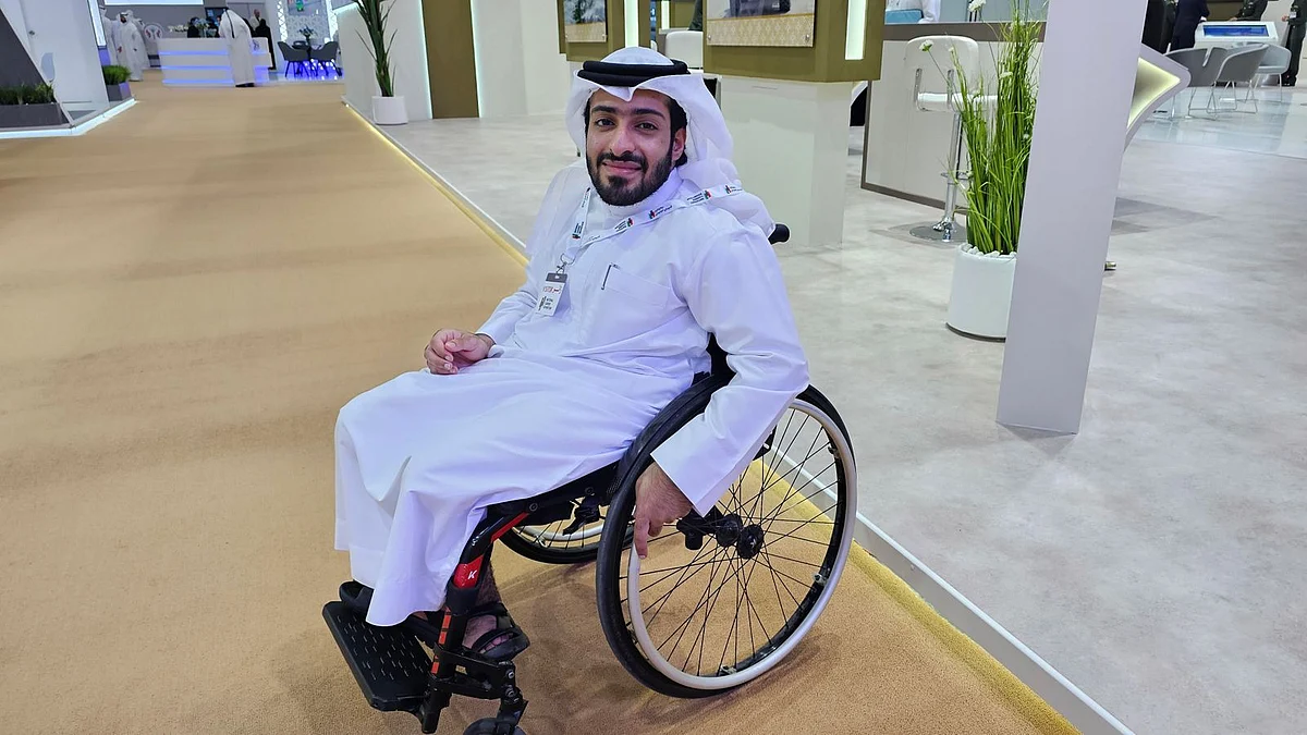 UAE: Wheelchair-bound Emirati student explores career fair, determined ...