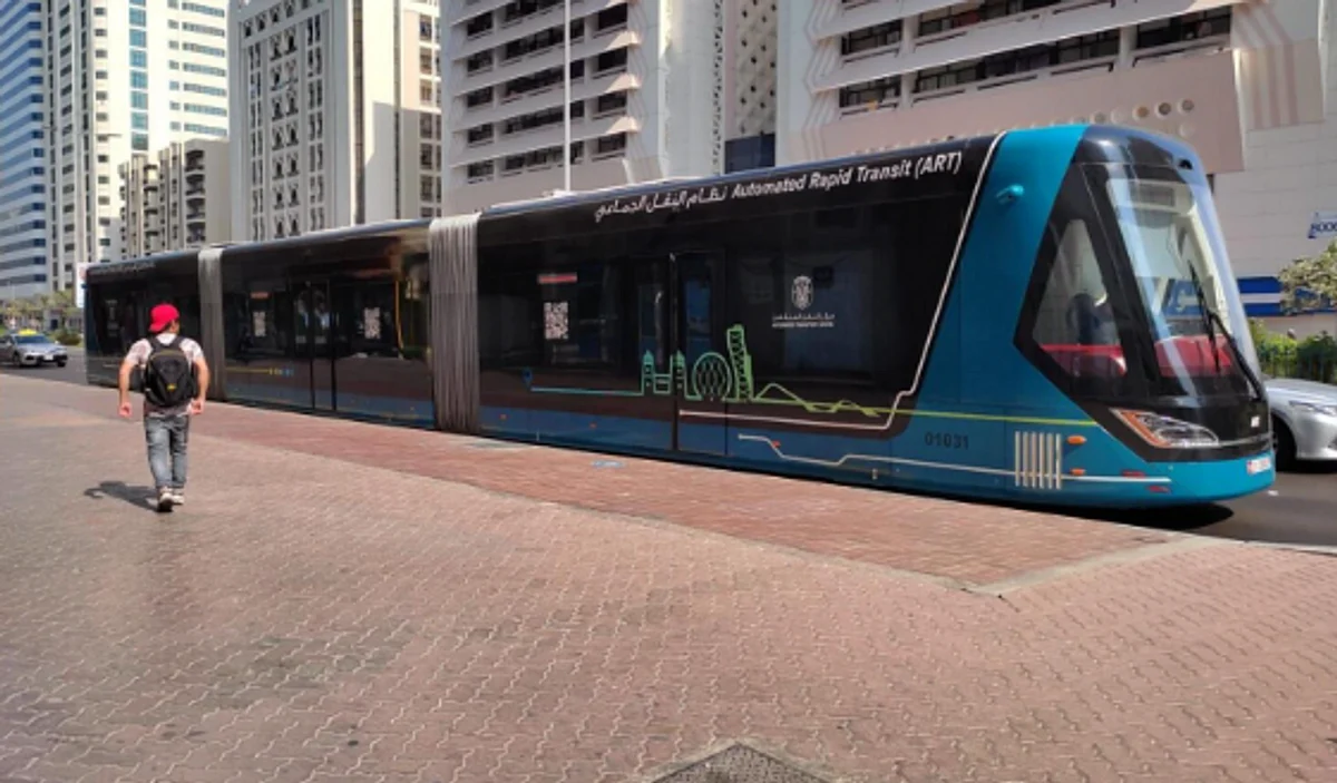 How Abu Dhabi's trackless trams reduce traffic congestion with space ...