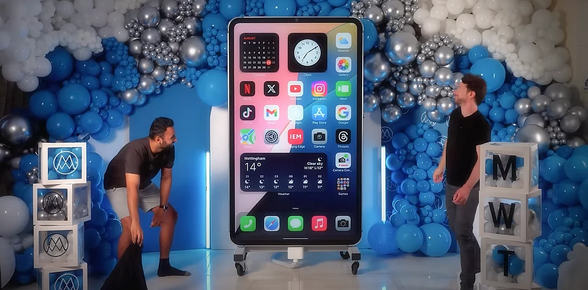 Look: Tech YouTuber builds world's largest functional iPhone | Khaleej ...