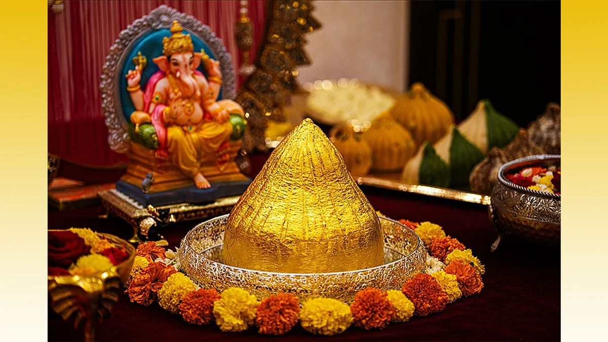 Puranmal unveils monumental modak adorned with 24-karat edible gold for ...