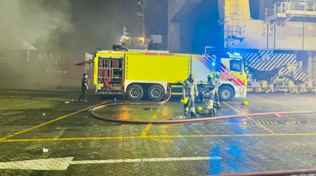 Video: Fire caused by explosion on ship in Dubai's Jebel Ali Port under ...