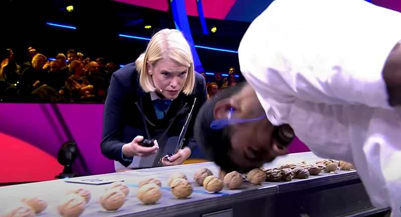 Indian man breaks 273 walnuts with his head in a minute, reclaims world ...