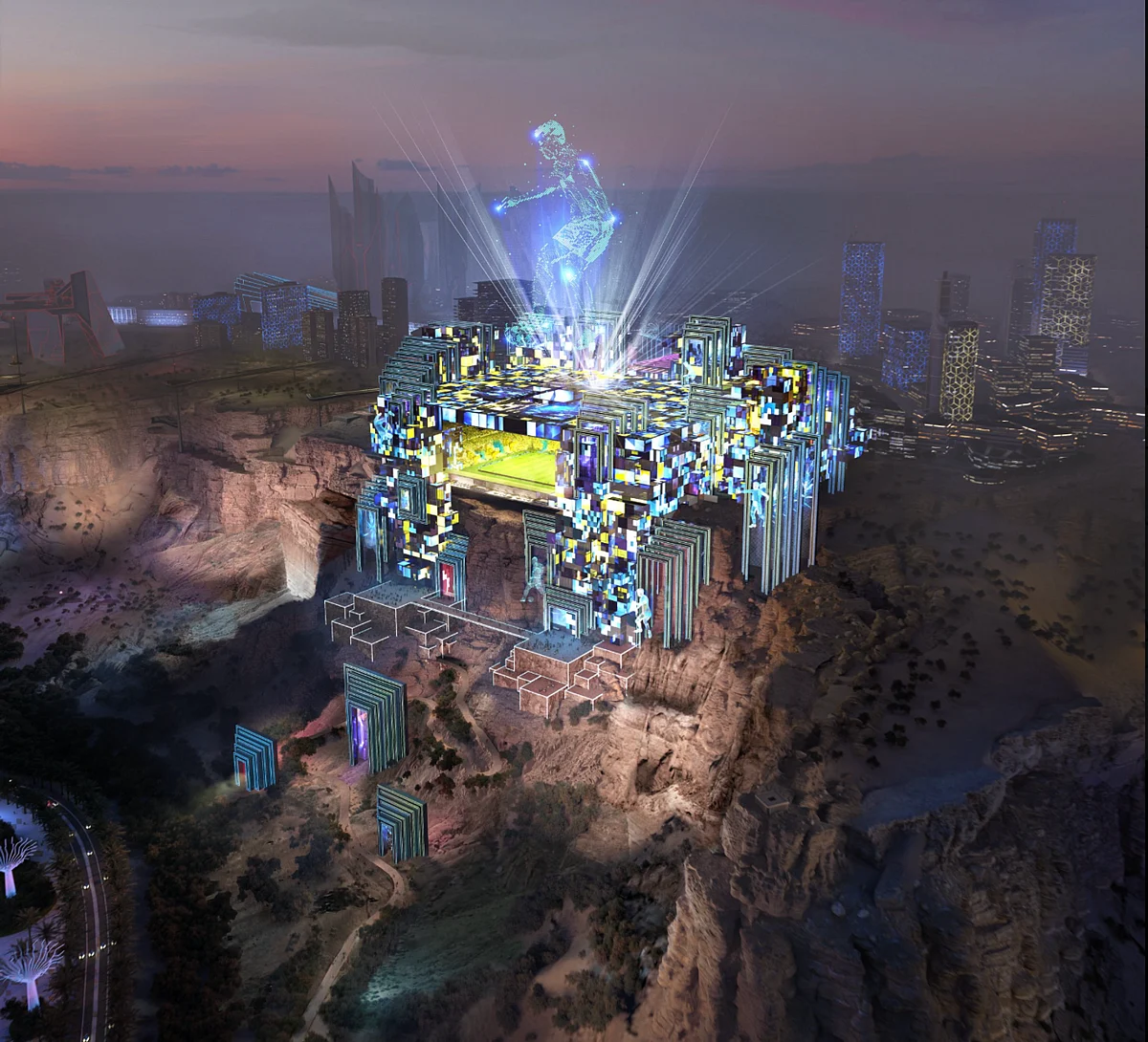 Saudi to build world's only stadium with retractable roof, pitch, LED ...